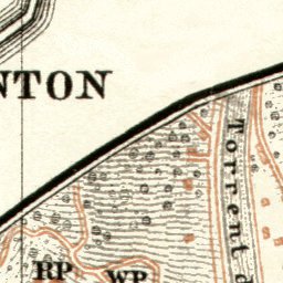 Menton town plan with Map of the environs of Menton, 1902 by Waldin ...