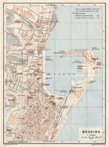 Messina city Map, 1929 by Waldin | Avenza Maps