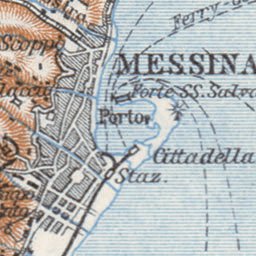 Messina environs Map, 1929 by Waldin | Avenza Maps