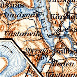 Mora, Falun, Rättvik and environs Map, 1910 by Waldin | Avenza Maps