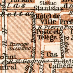 Nancy city Map, 1909 by Waldin | Avenza Maps