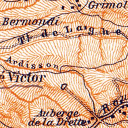Nice, Menton and environs Map with Map inset of Monaco and Monte Carlo ...