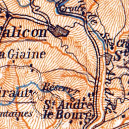 Nice, Menton and environs Map with Map inset of Monaco and Monte Carlo ...
