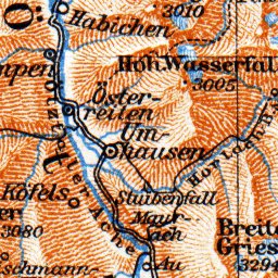 Ötztal, Stubai and Ortl Alps, 1911 Map by Waldin | Avenza Maps
