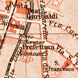 Padua (Padova) city Map, 1903 by Waldin | Avenza Maps