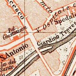 Padua (Padova) city Map, 1903 by Waldin | Avenza Maps