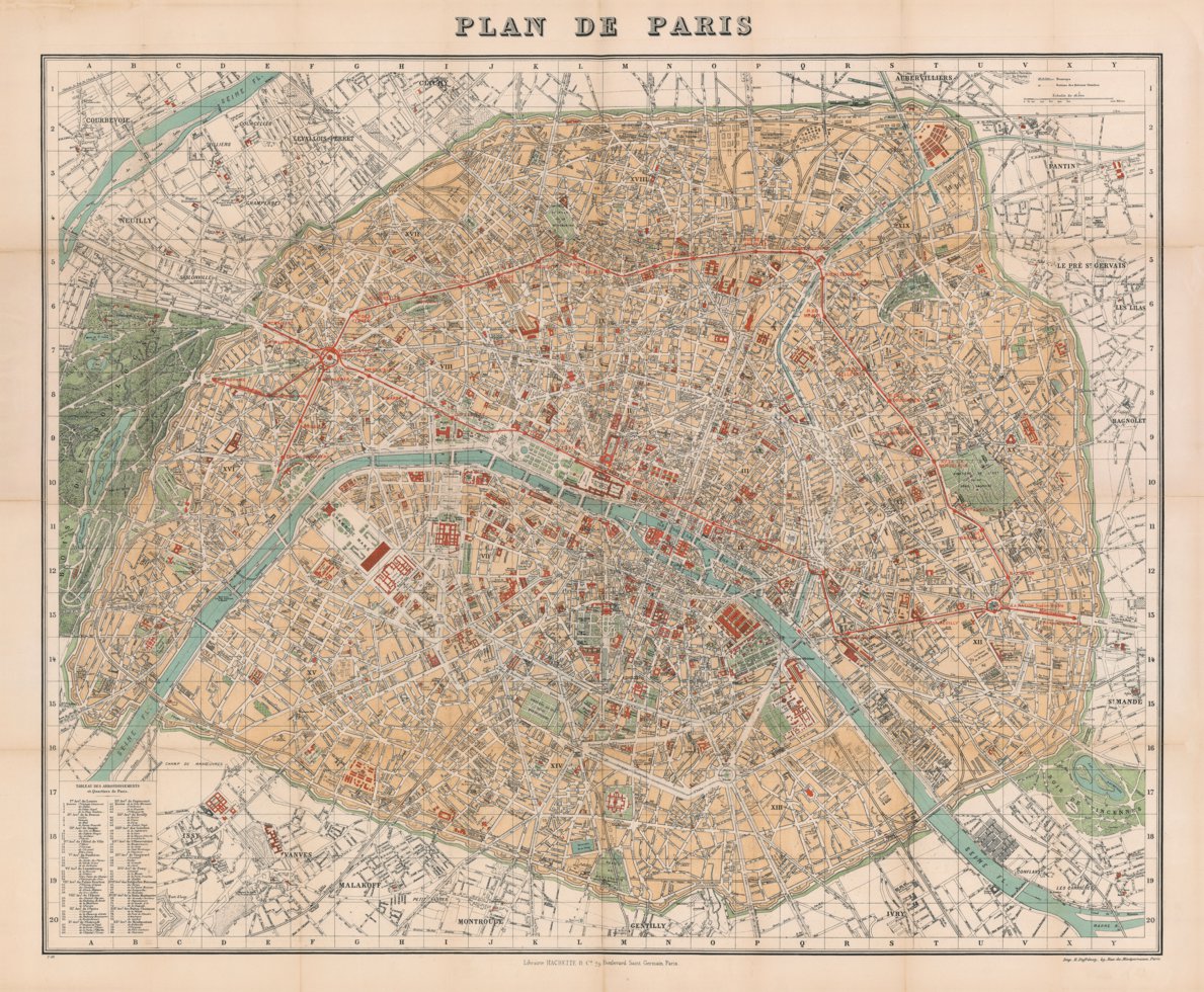Paris city Map, 1904 by Waldin | Avenza Maps