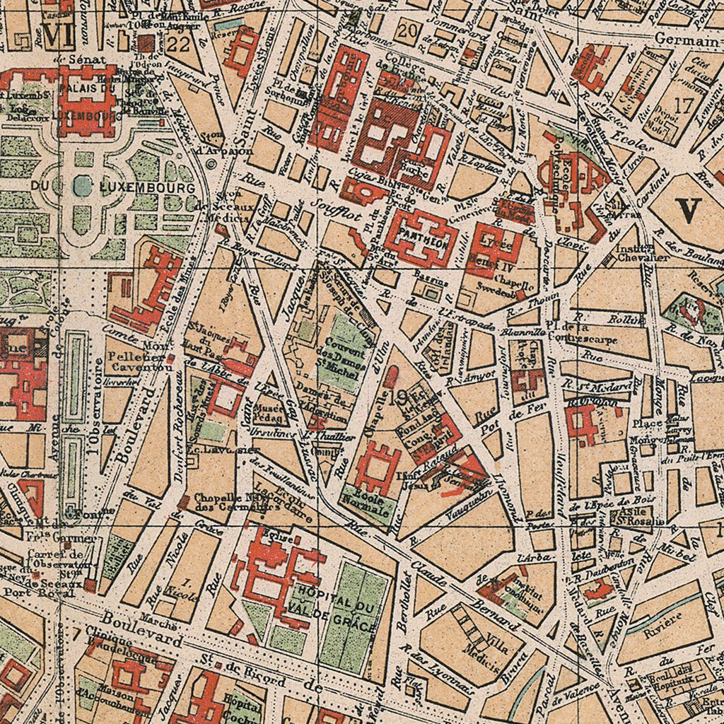 Paris city Map, 1904 by Waldin | Avenza Maps