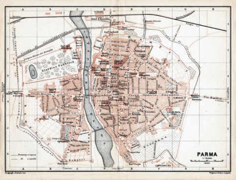 Parma city Map, 1898 by Waldin | Avenza Maps