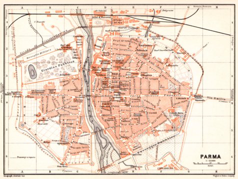 Parma city Map, 1908 by Waldin | Avenza Maps