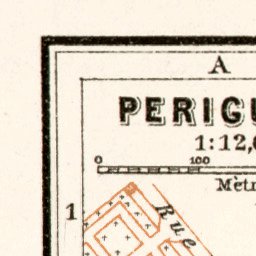 Périgueux city Map, 1902 by Waldin | Avenza Maps
