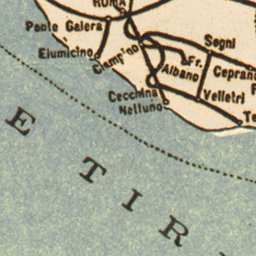 Railway and Steamboat Map of Italy, 1900 by Waldin | Avenza Maps