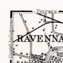 Ravenna and environs Map, 1898 by Waldin | Avenza Maps