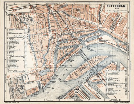 Rotterdam city Map, 1904 by Waldin | Avenza Maps