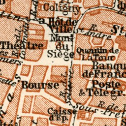 Saint-Quentin town plan, 1913 Map by Waldin | Avenza Maps
