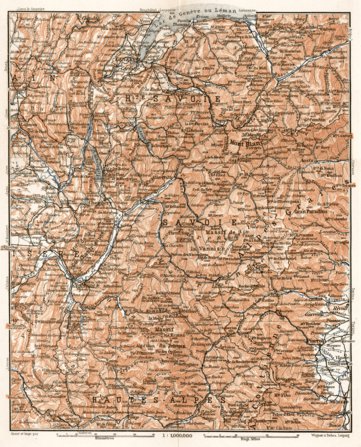 Savoy and Dauphiny (Savoie and Dauphiné) Map, 1902 by Waldin | Avenza Maps