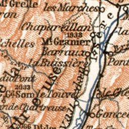 Savoy and Dauphiny (Savoie and Dauphiné) Map, 1902 by Waldin | Avenza Maps