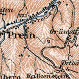 Schneeberg, Raxalpe Mountains and Semmering, 1910 Map by Waldin ...
