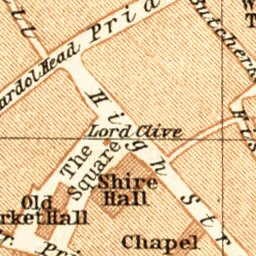 Shrewsbury city Map, 1906 by Waldin | Avenza Maps