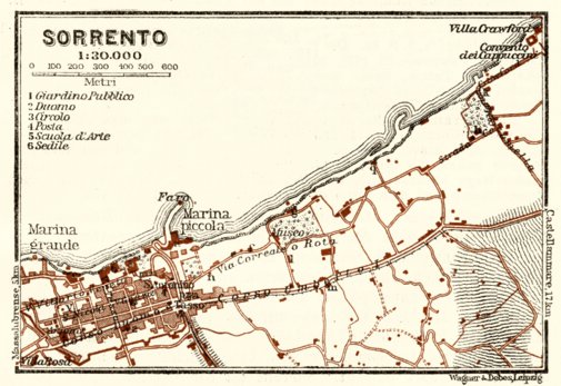Sorrento town plan, 1929 Map by Waldin | Avenza Maps