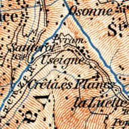 Sothern environs of Sion Map, 1897 by Waldin | Avenza Maps