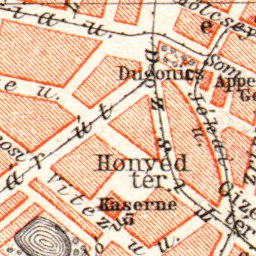 Szegedin (Szeged) city Map, 1913 by Waldin | Avenza Maps