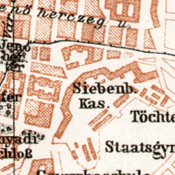 Timişoara (Temesvár) city Map, 1911 by Waldin | Avenza Maps