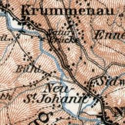 Toggenburg District with Säntis Mountain chain Map, 1909 by Waldin ...