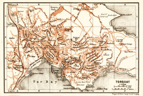 Torquay city Map, 1906 by Waldin | Avenza Maps
