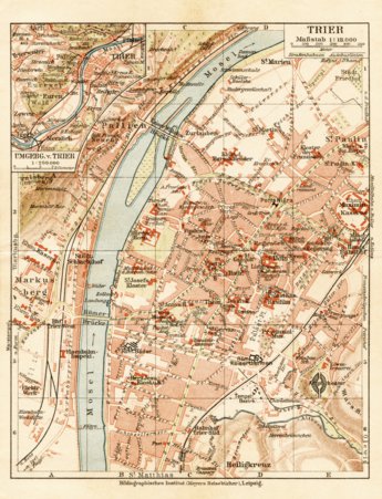 Trier city Map, 1927 by Waldin | Avenza Maps