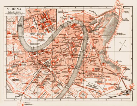 Verona city Map, 1903 by Waldin | Avenza Maps