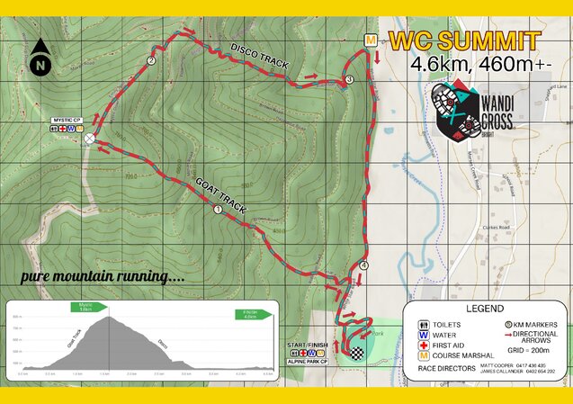 Wandi Cross 2025 - WC Summit (4.6km and 460m+/-) Map by Wandi Cross ...