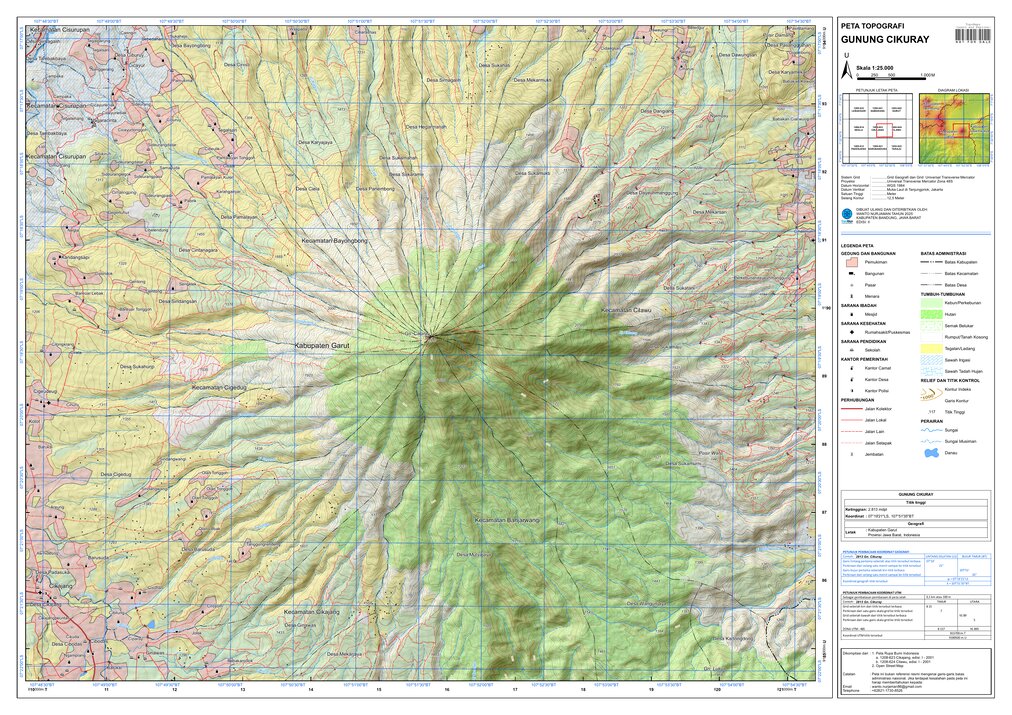Gunung Cikuray Map by Wanto Nurjaman | Avenza Maps