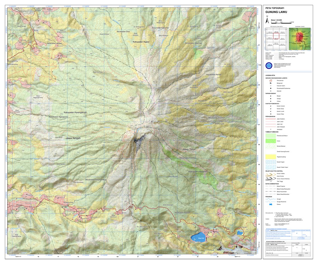 Gunung Lawu Map by Wanto Nurjaman | Avenza Maps
