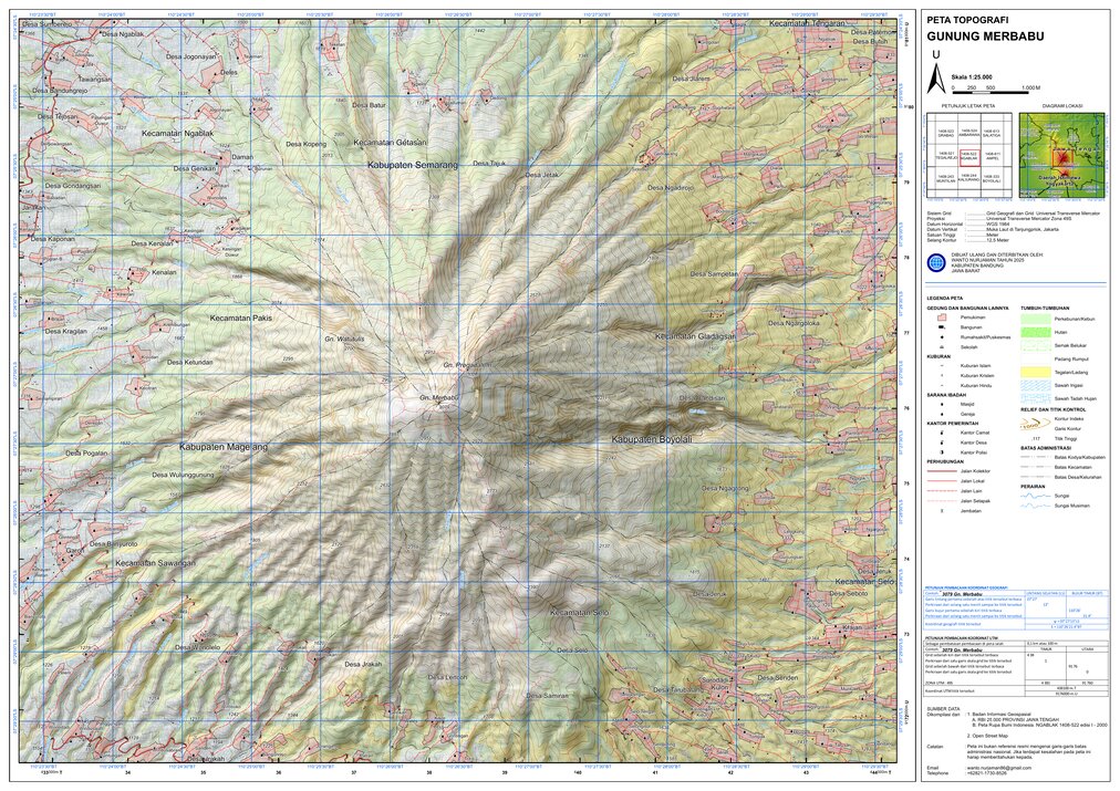 Gunung Merbabu Map by Wanto Nurjaman | Avenza Maps