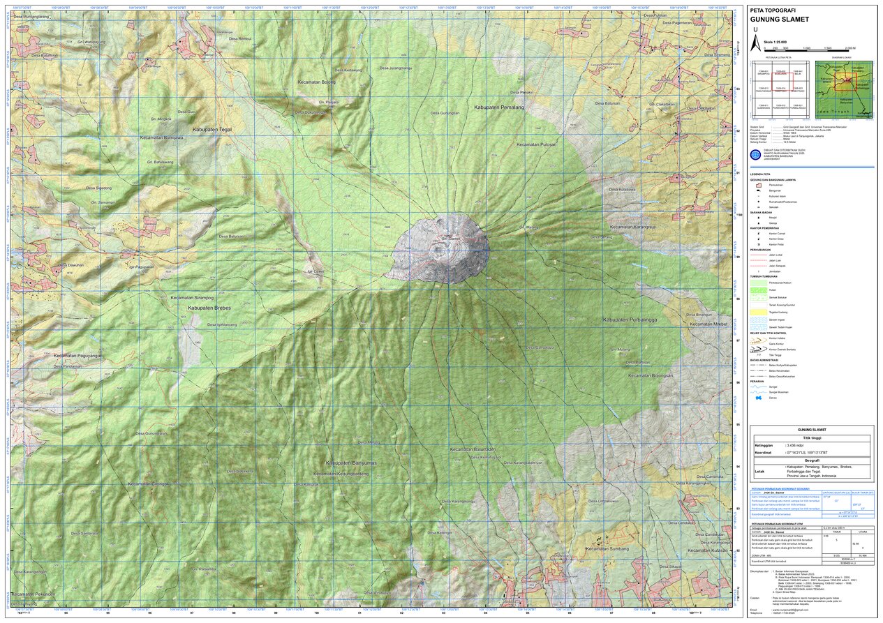 Gunung Slamet Map by Wanto Nurjaman | Avenza Maps