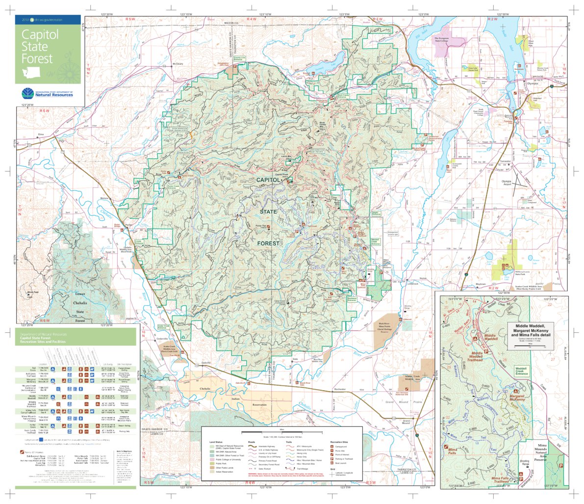 Capitol State Forest Map by Washington State Department of Natural ...