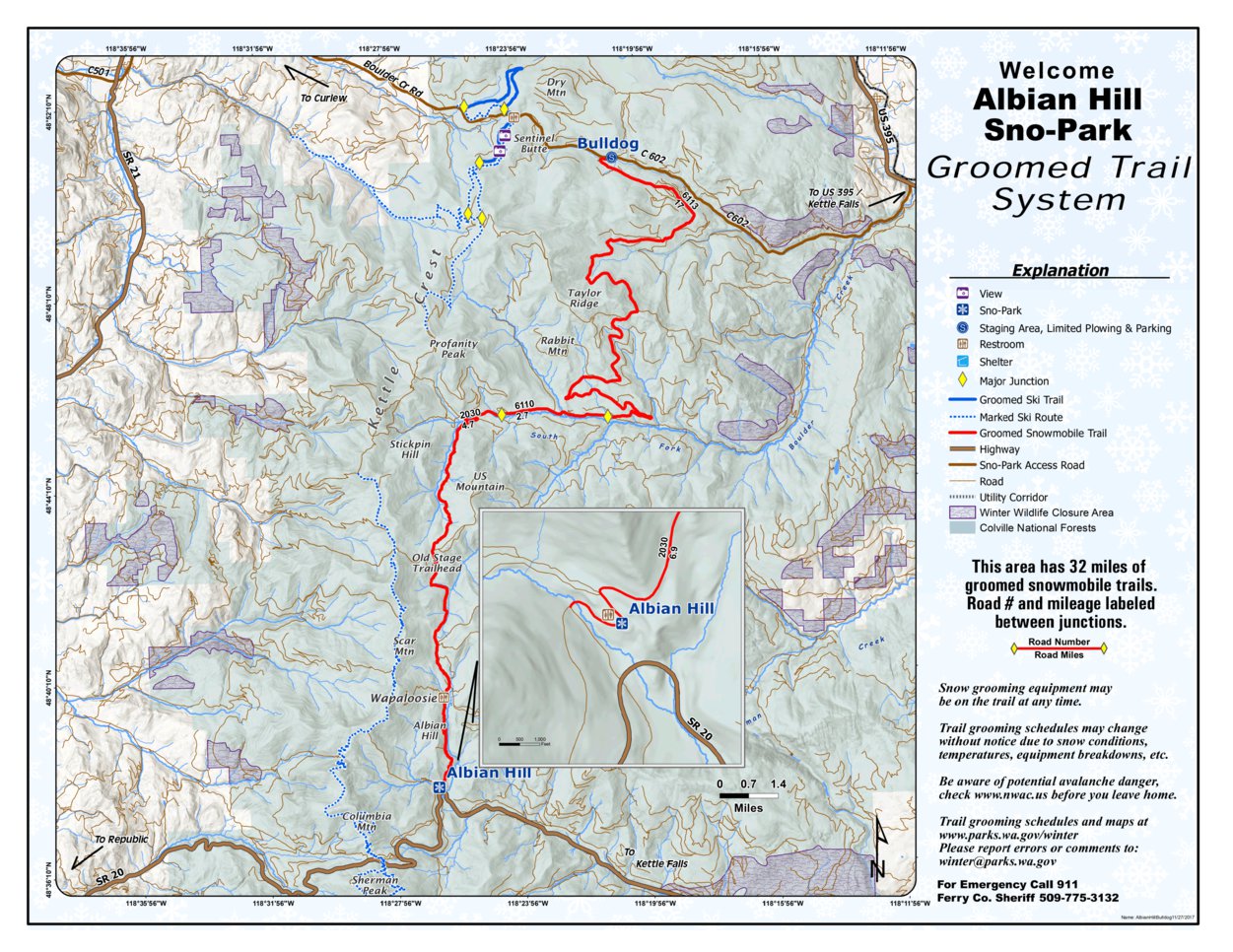 Albian Hill Sno-Park Map by Washington State Parks | Avenza Maps