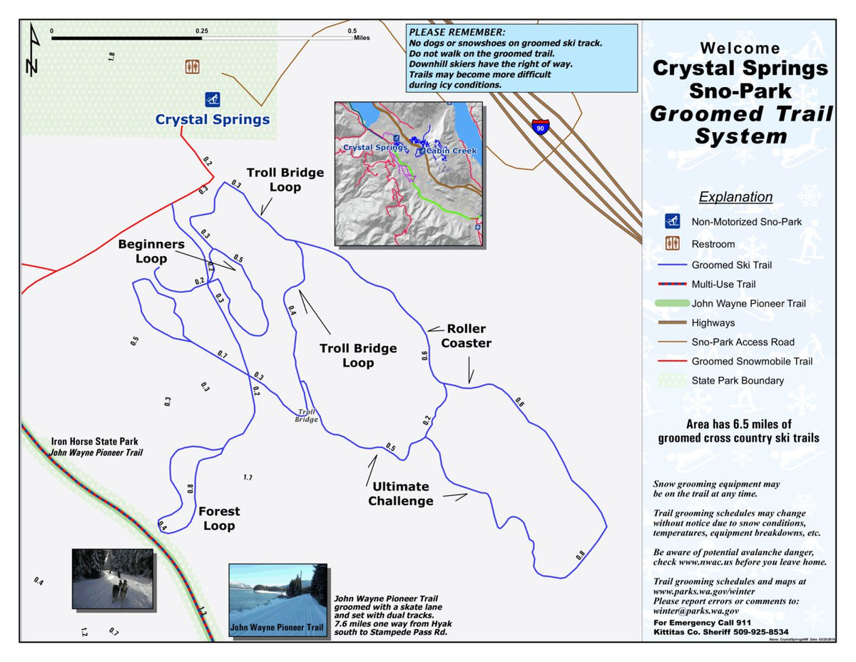 Crystal Springs Non-Motorized Sno-Park Map by Washington State Parks ...