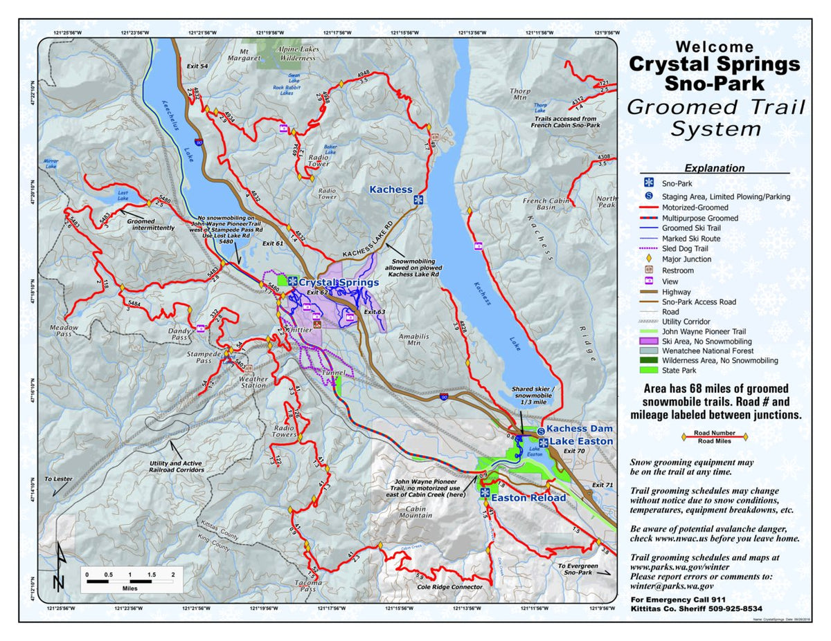 Crystal Springs Sno-Park Map by Washington State Parks | Avenza Maps
