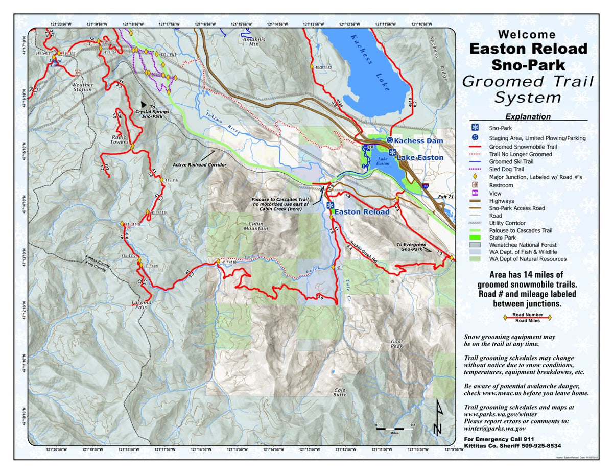 Easton Reload Sno-Park Map by Washington State Parks | Avenza Maps