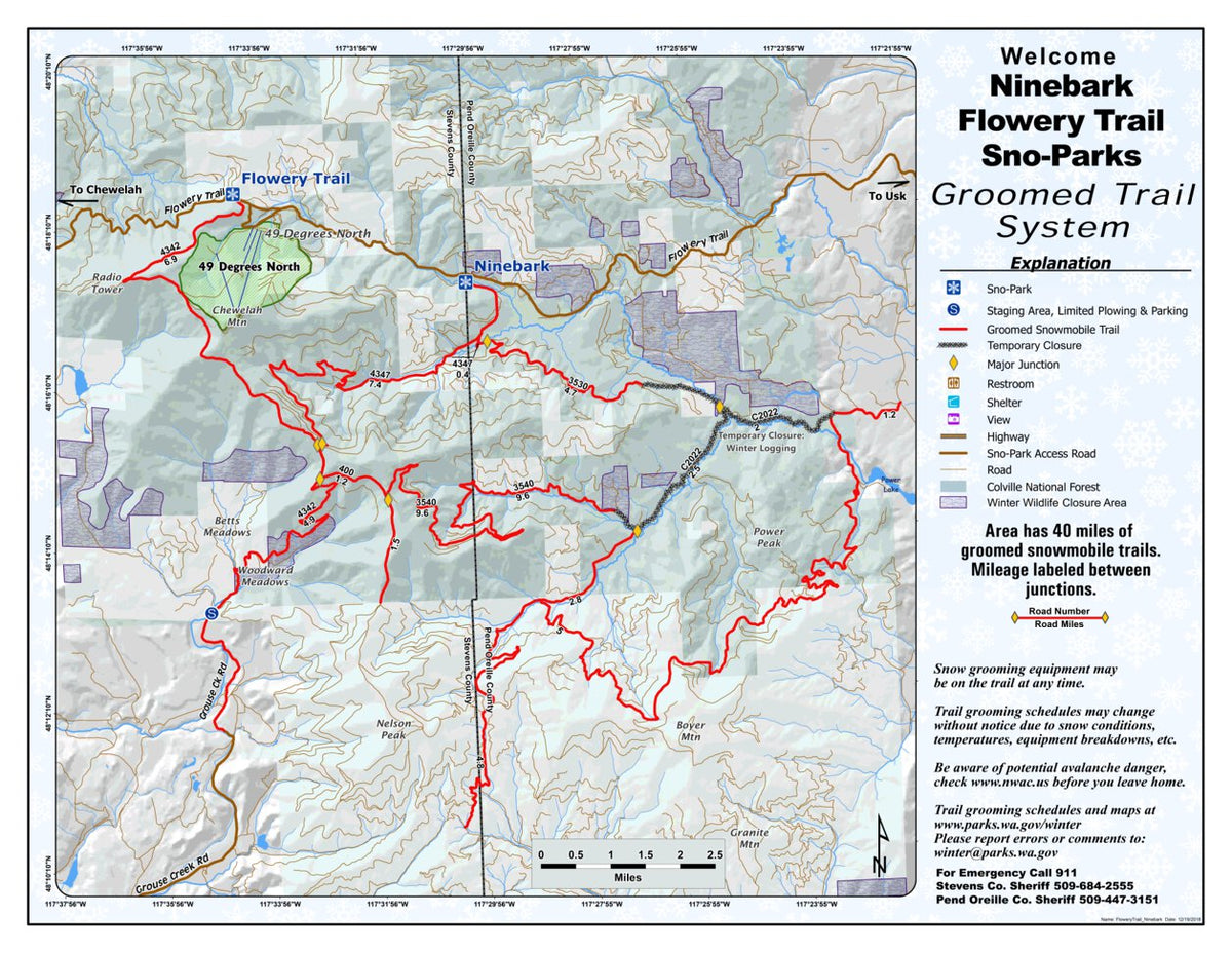Flowery Trail Sno-Park Map by Washington State Parks | Avenza Maps