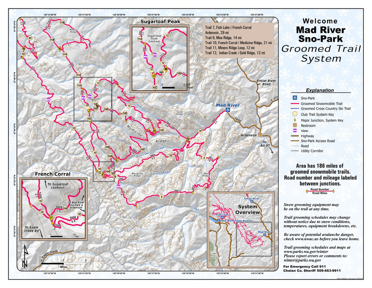 Mad River Sno-Park Map by Washington State Parks | Avenza Maps
