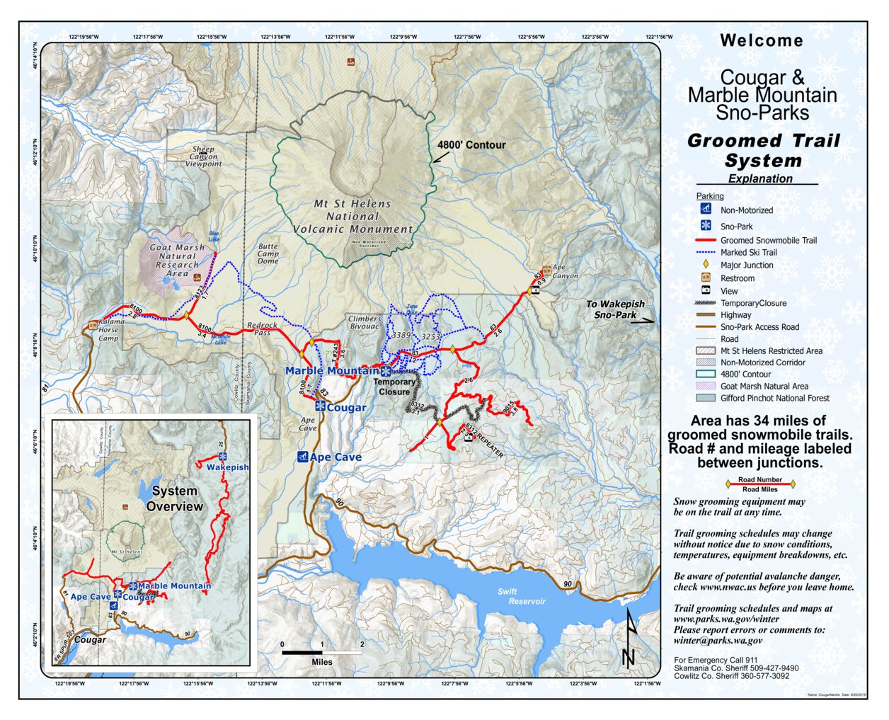 Marble Mountain Sno-Park Map by Washington State Parks | Avenza Maps