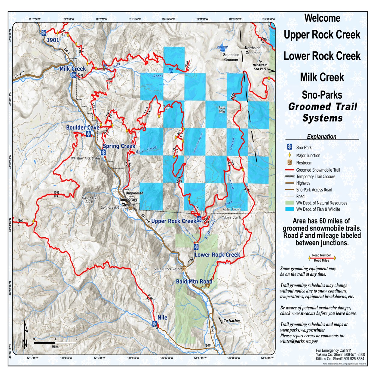 Milk Creek Sno-Park Map by Washington State Parks | Avenza Maps