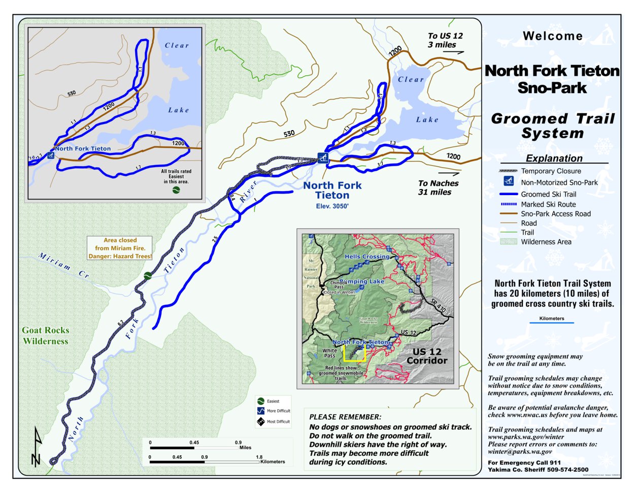 North Fork Tieton Sno-Park Map by Washington State Parks | Avenza Maps