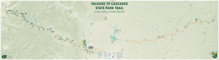 Palouse To Cascades State Park Trail Map by Washington State Parks ...