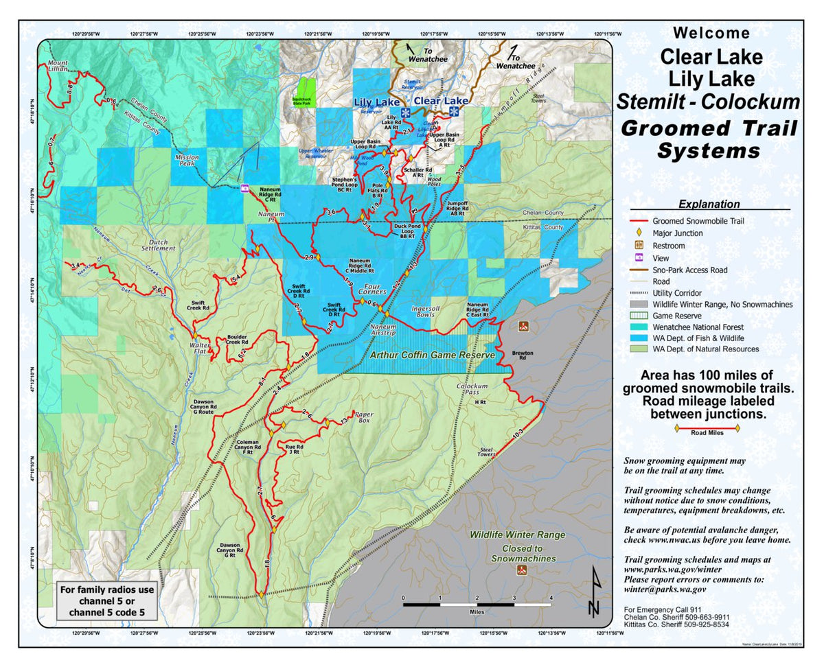 Stemilt-Colockum Sno-Park Map by Washington State Parks | Avenza Maps