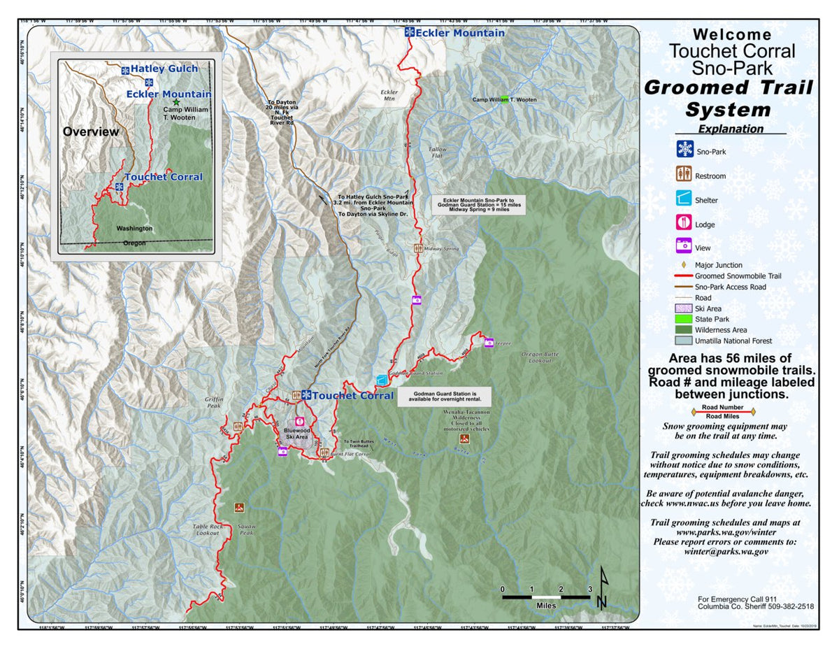 Touchet Corral Sno-Park Map by Washington State Parks | Avenza Maps