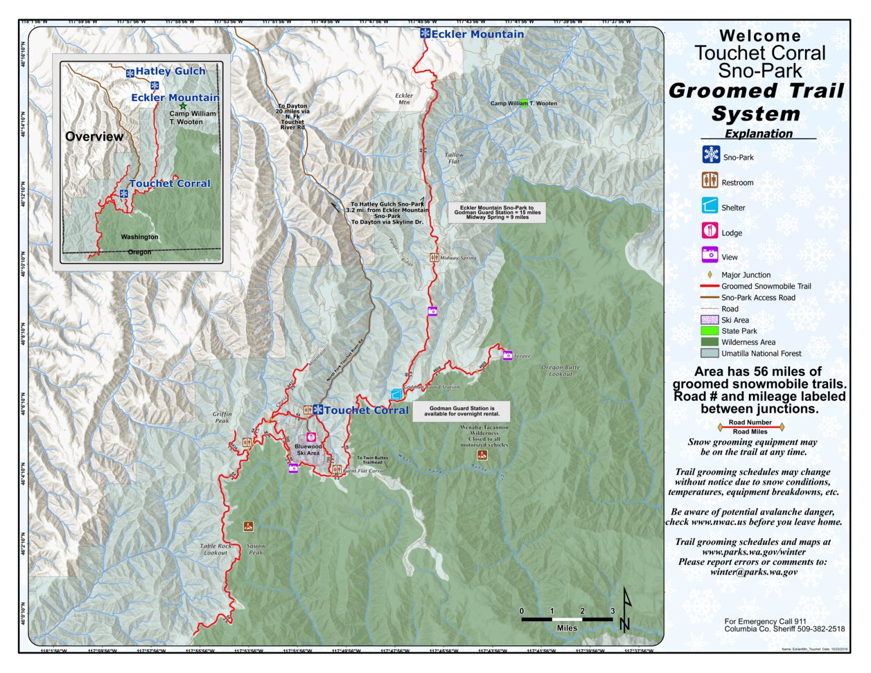 Touchet Corral Sno-Park Map by Washington State Parks | Avenza Maps